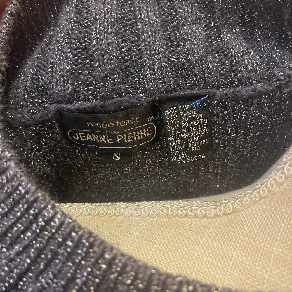 Vintage Renee Tener For Jeanne Pierre Sparkle Sweater… - Gem